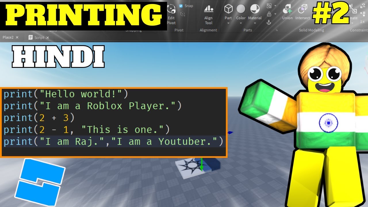 Printing Roblox Scripting Tutorial In Hindi Youtube 2115