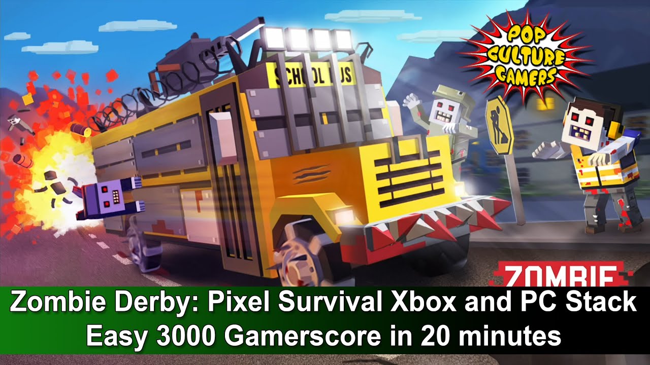 Zombie Derby Pxixel Survival Easy 3000 gamerscore in 20 minutes - YouTube