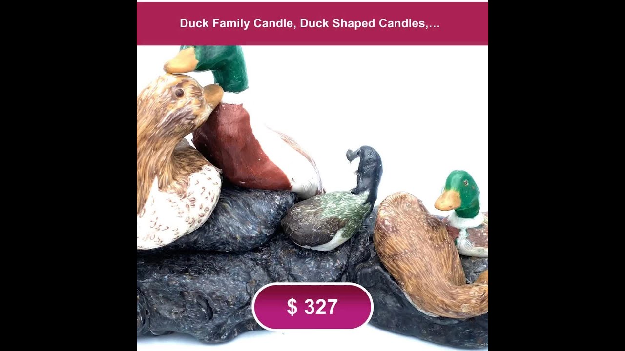 Duck Family Candle, Duck Shaped Candles, Mallard Duck Wax Candle ...