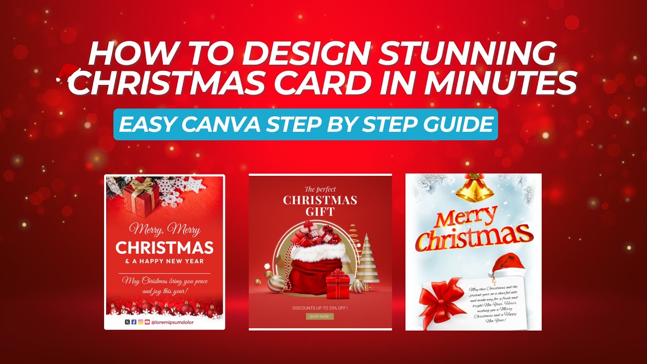 How To Design a Stunning Christmas Card in Minutes! | Canva Tutorial ...