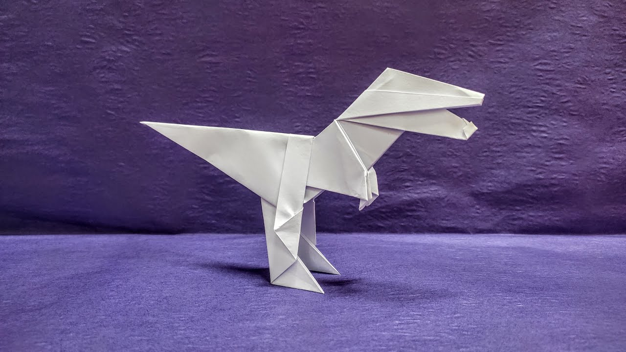 Origami T-Rex Easy Step By Step - YouTube
