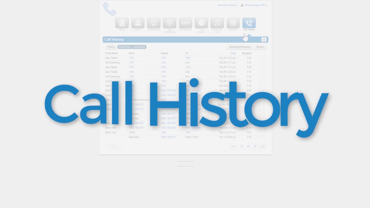 UCaaS Training - Office Manager: Call History (10 of 10) - YouTube