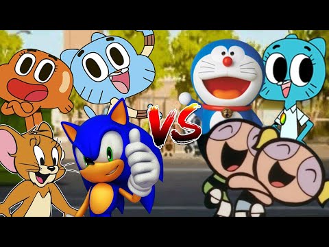MUGEN Request 396: Sonic, Gumball, Darwin, Jerry VS Nicole, Buttercup ...