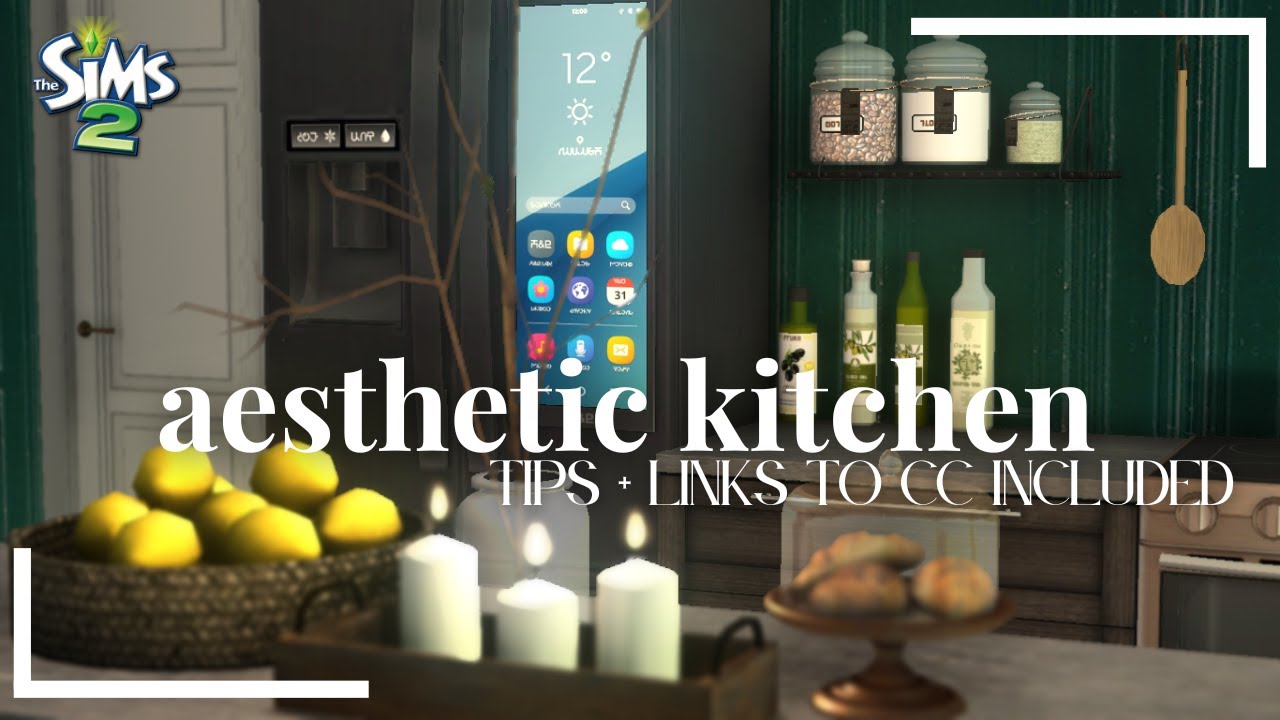 how to decorate + clutter aesthetic kitchens 🍋 | #sims2 - YouTube