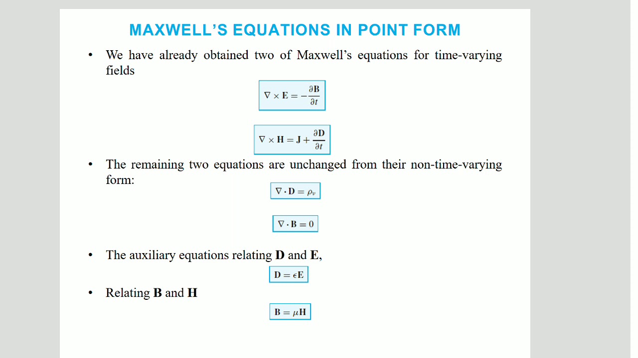 Maxwell equation in point form - YouTube