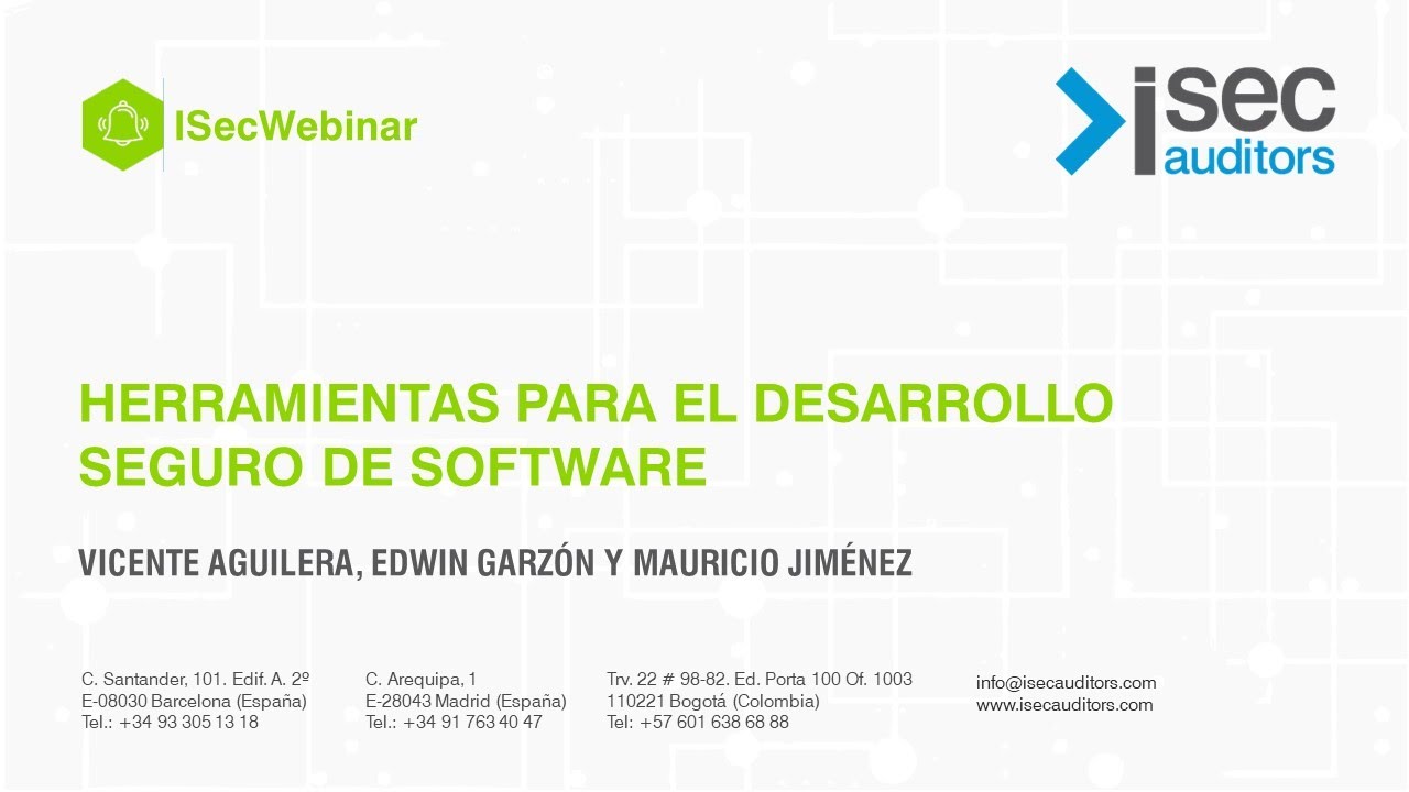 Herramientas para el Desarrollo Seguro de Software - YouTube