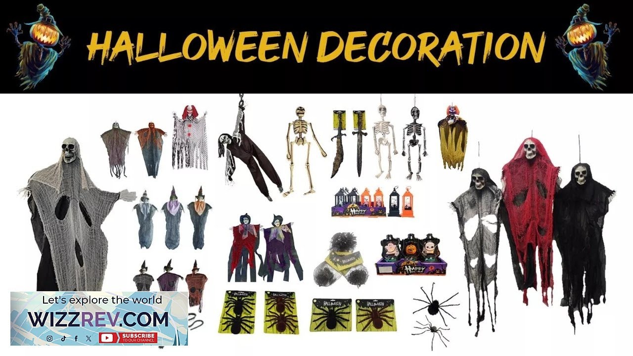Hanging Ghosts Skeleton Spooky Halloween Decorations Horror Outdoor ...