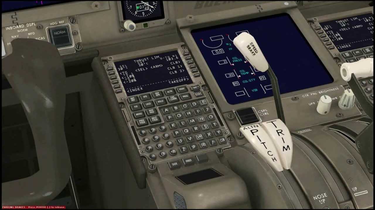 Captain Sim 777-200ER VNAV Preflight, Takeoff and Climb - YouTube