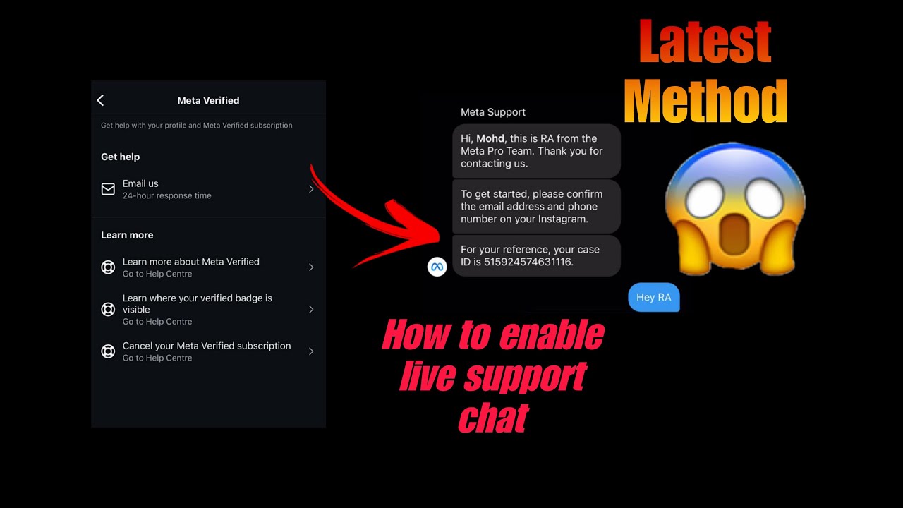 HOW TO ENABLE LIVE SUPPORT CHAT INSTAGRAM || INSTAGRAM LIVE SUPPORT ...