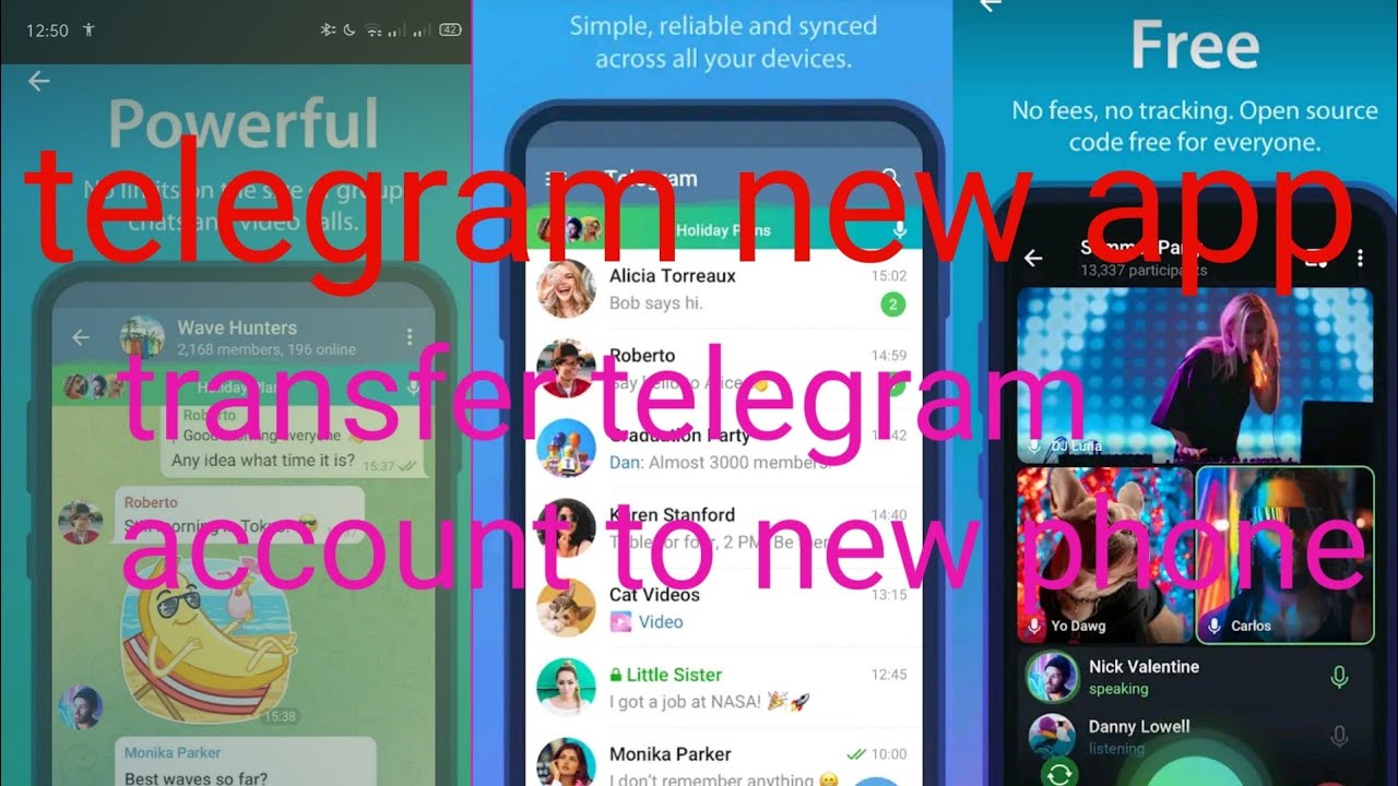 transfer telegram account to new phone - YouTube