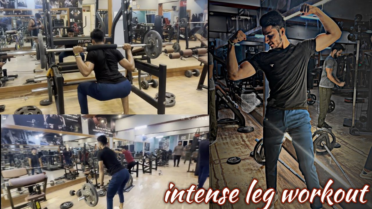 intense leg workout..... with heavy squat - YouTube