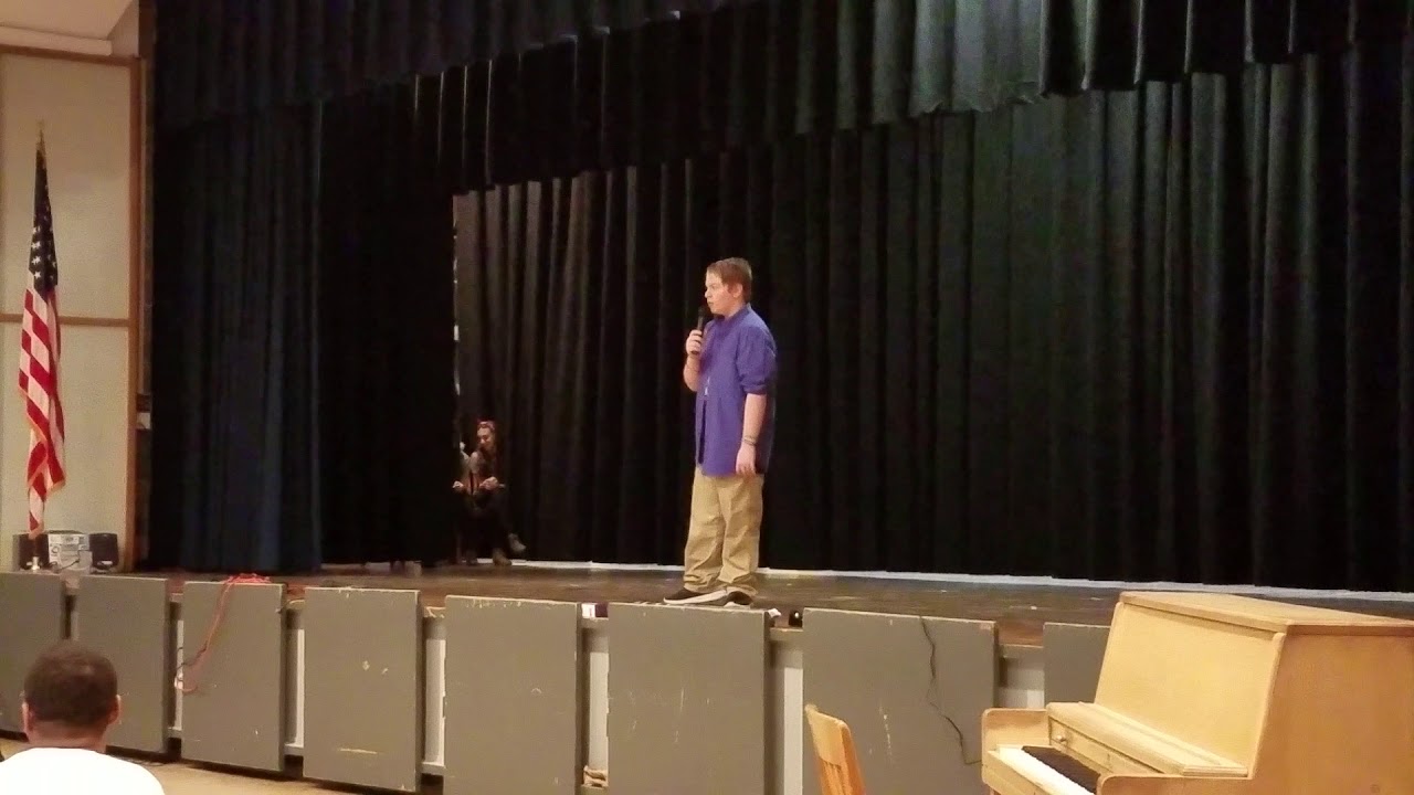 Aidan at the Colonia Middle School Talent Show - YouTube