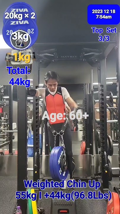 +44kg Weighted Chin up 1RM - Current PB - +38hrs-Water-Fasting Triumph 2023 12 18 - YouTube