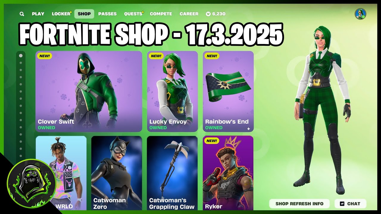 *NOVÝ* FORTNITE SHOP! I 17.3.2025 I ICON SERIES EMOTY, LUCKY SKINY ...