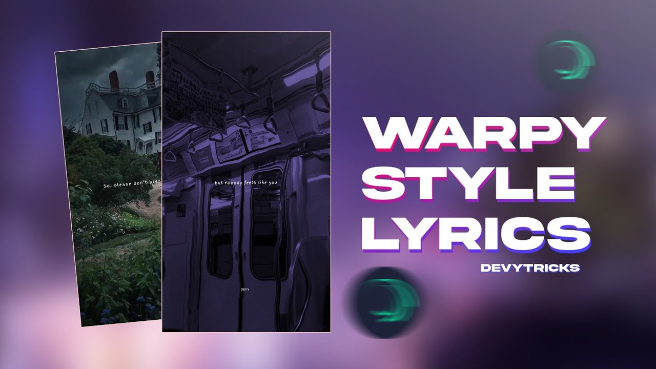 Trending Warp style Lyrical Video Alight Motion Tutorial - YouTube