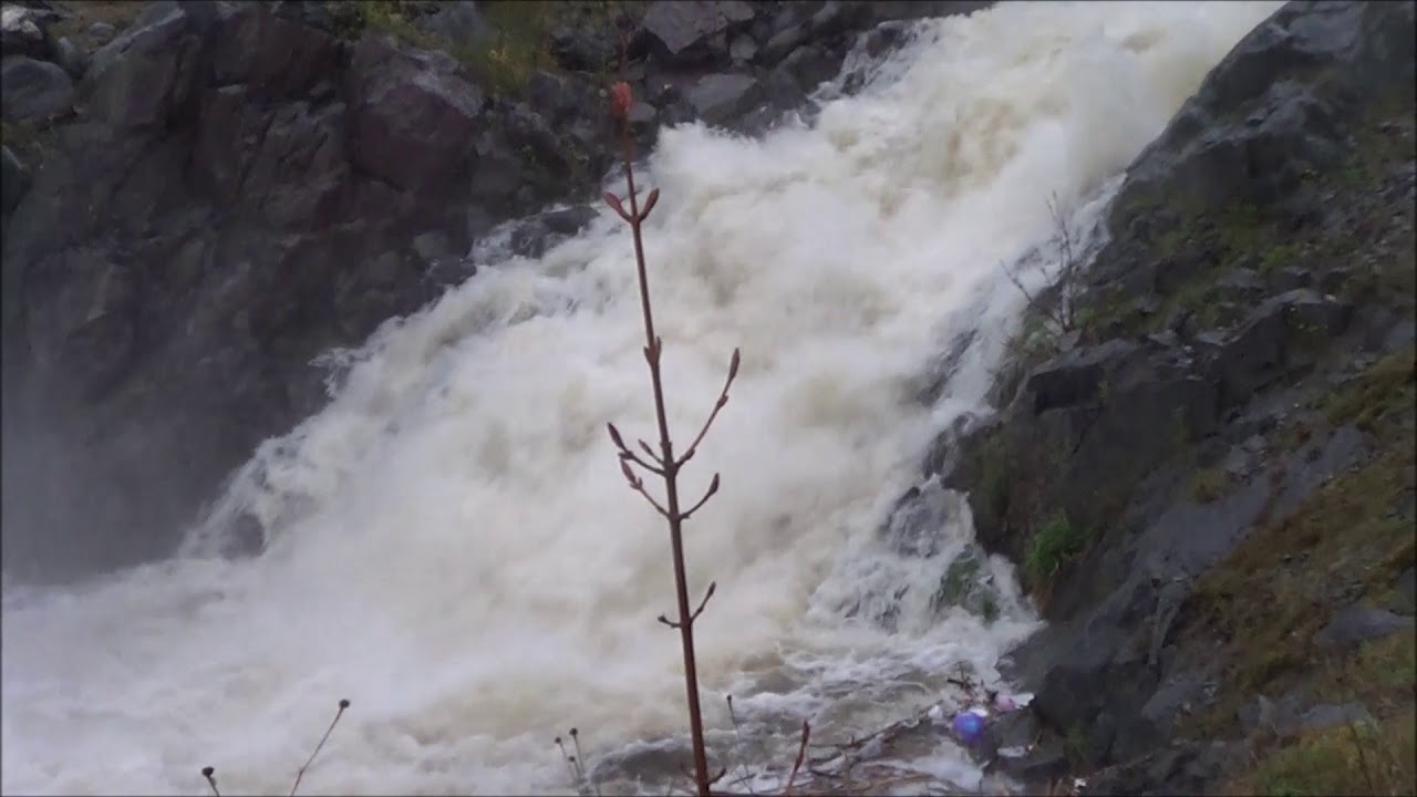 Newfoundland Raging waterfall ,rough ocean and Newfoundland Scenes ...
