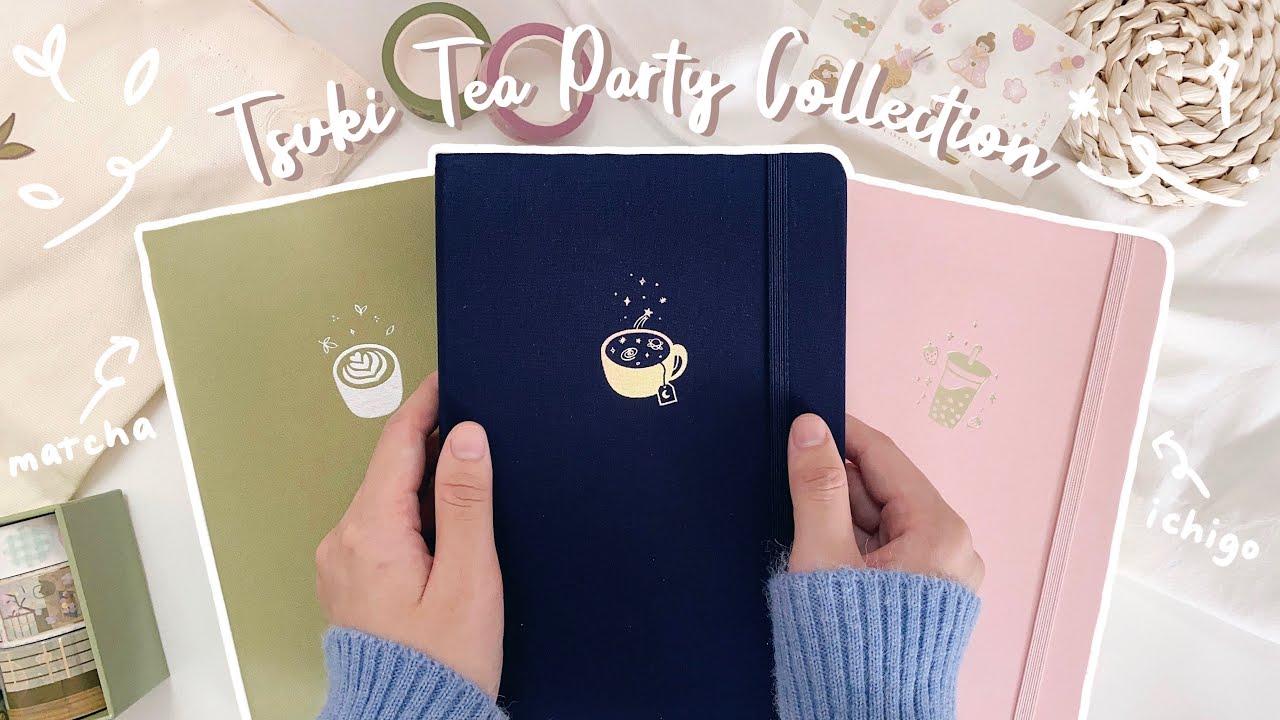 🍵 notebook therapy tsuki tea party collection unboxing and review ...