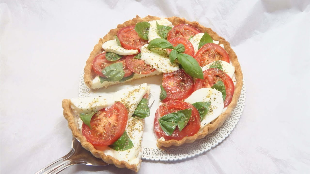 CROSTATA CAPRESE FACILE E VELOCE Easy Caprese Tart Recipe - YouTube