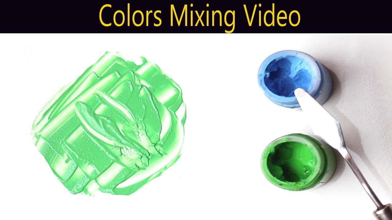 How To Mix Light Blue And Light Green Make Paris Green Color - YouTube