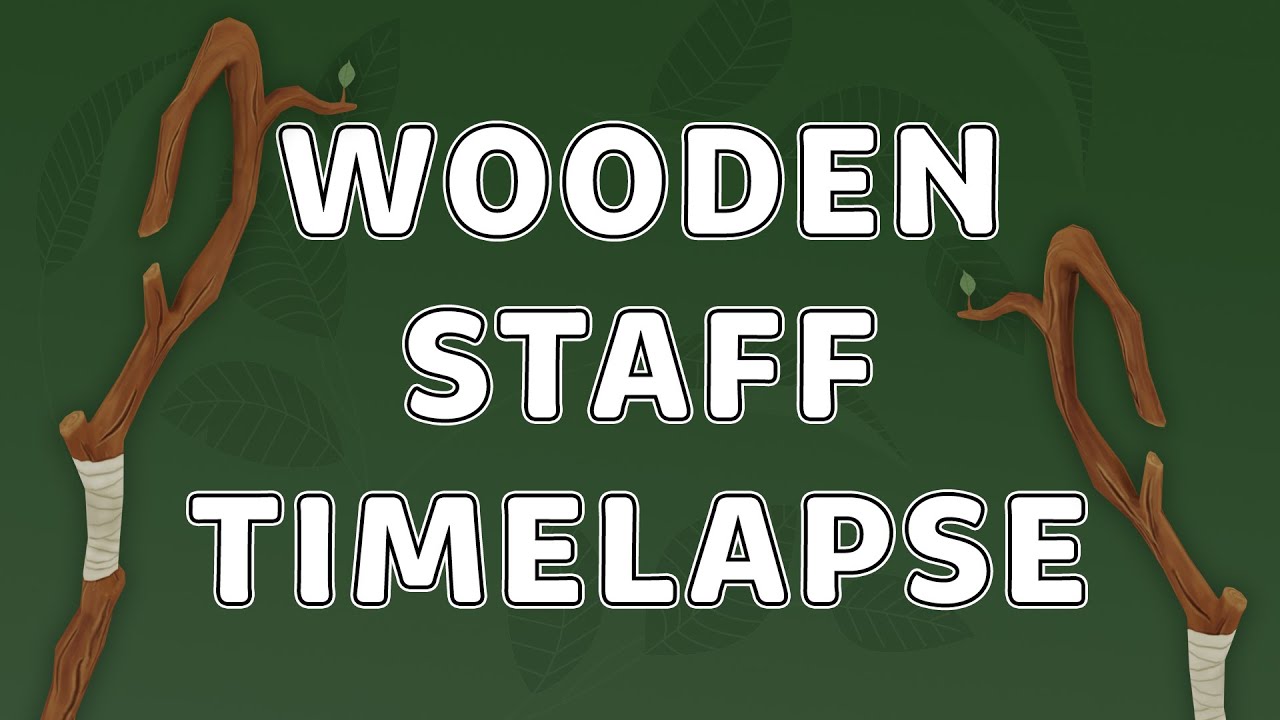 Blender Low Poly Texture Painted Wooden Staff Timelapse - YouTube