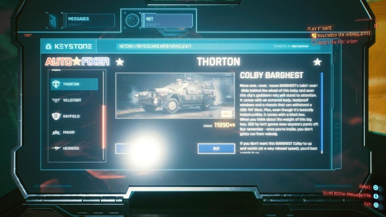 Cyberpunk 2077 update 2.02 buy thorton colby barghest - YouTube
