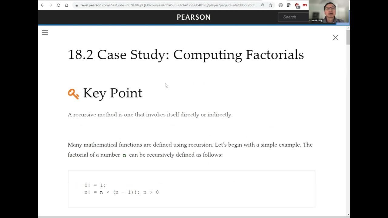 Daniel Liang Java Section 18.10 Tail Recursion - YouTube
