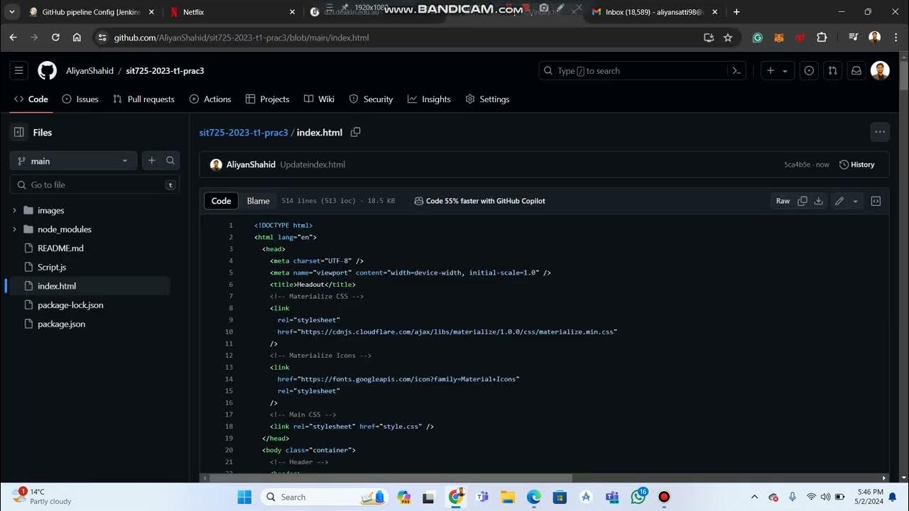 6.2C Jenkins Pieple with Git and Email Notification Implemented - YouTube