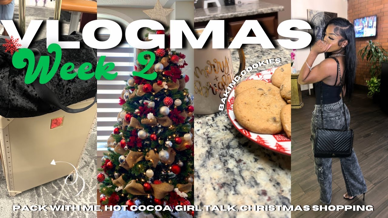 VLOGMAS WEEK 2 ️ | christmas shopping, girl talk, making cocoa ...