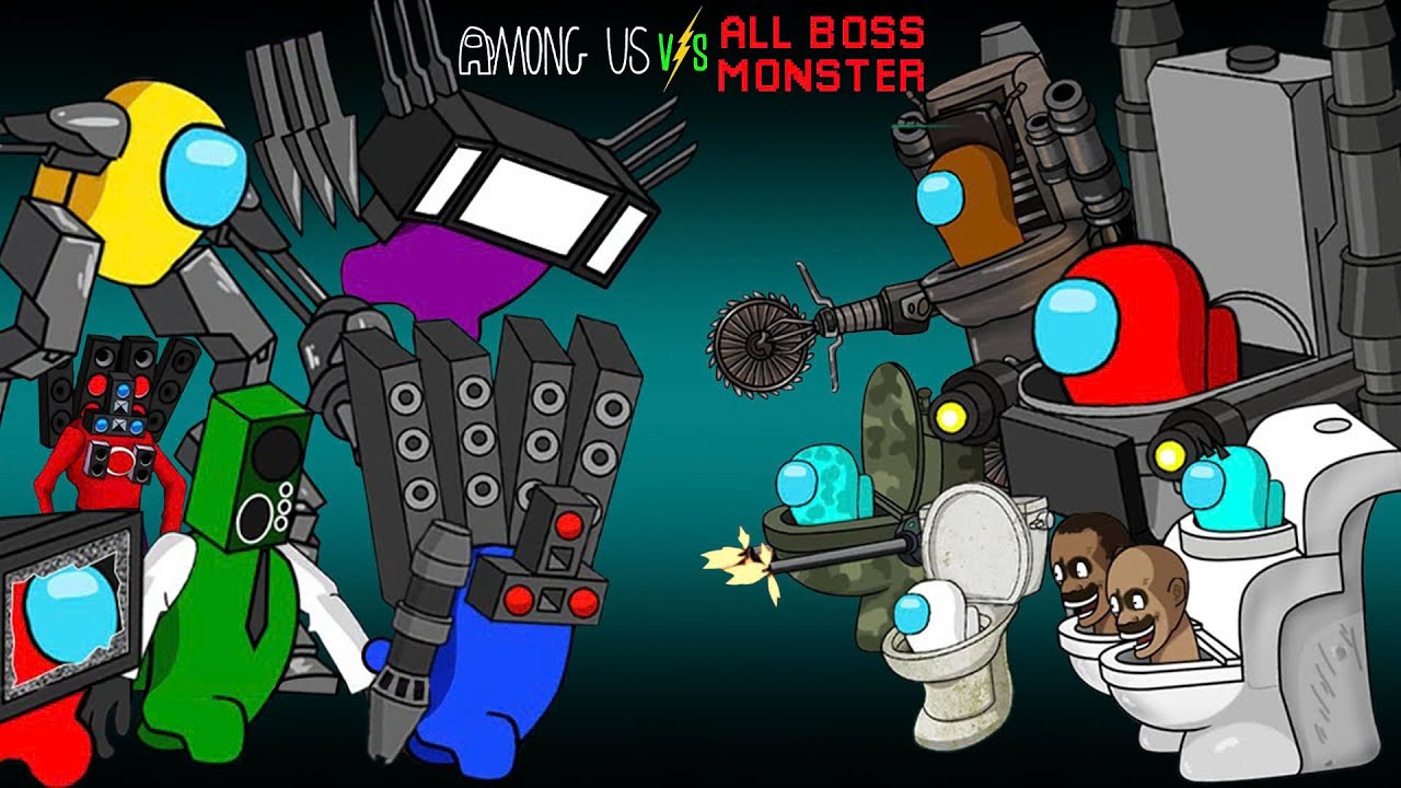 TOP Among Us COLLECTION vs ALL BOSSES SKIBIDI TOILET Characters | Among ...