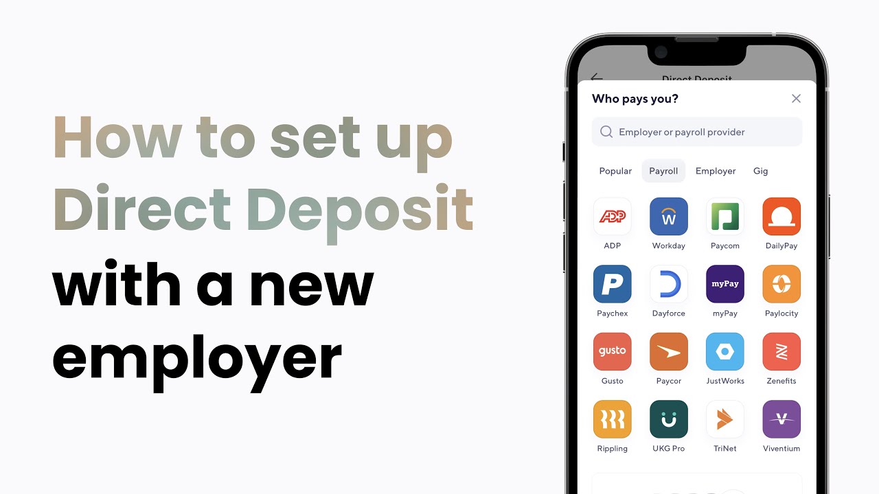 How to Set Up Direct Deposit With a New Employer | Porte - YouTube