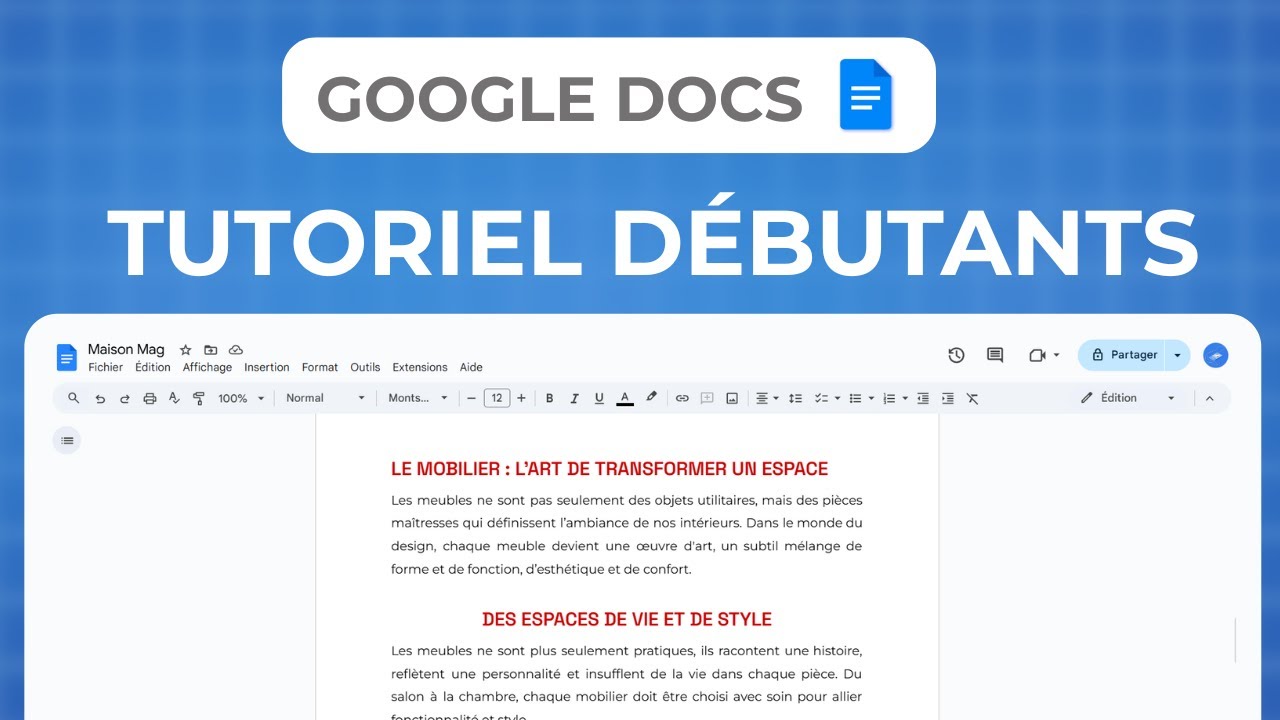 Google Docs - Tutoriel complet pour débutants (2025) - YouTube