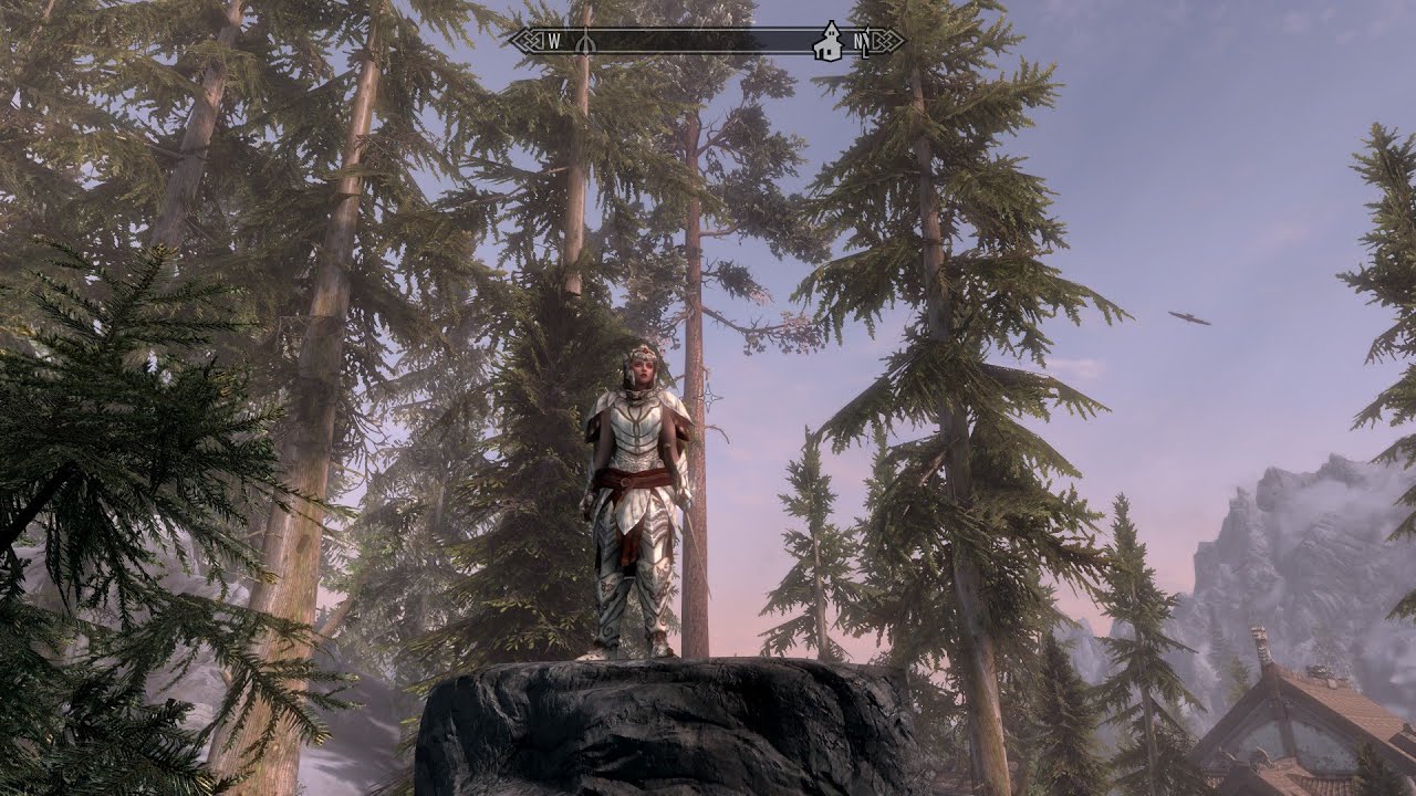 Skyrim Special Edition - Craftable Snow Elf Armor Showcase - YouTube
