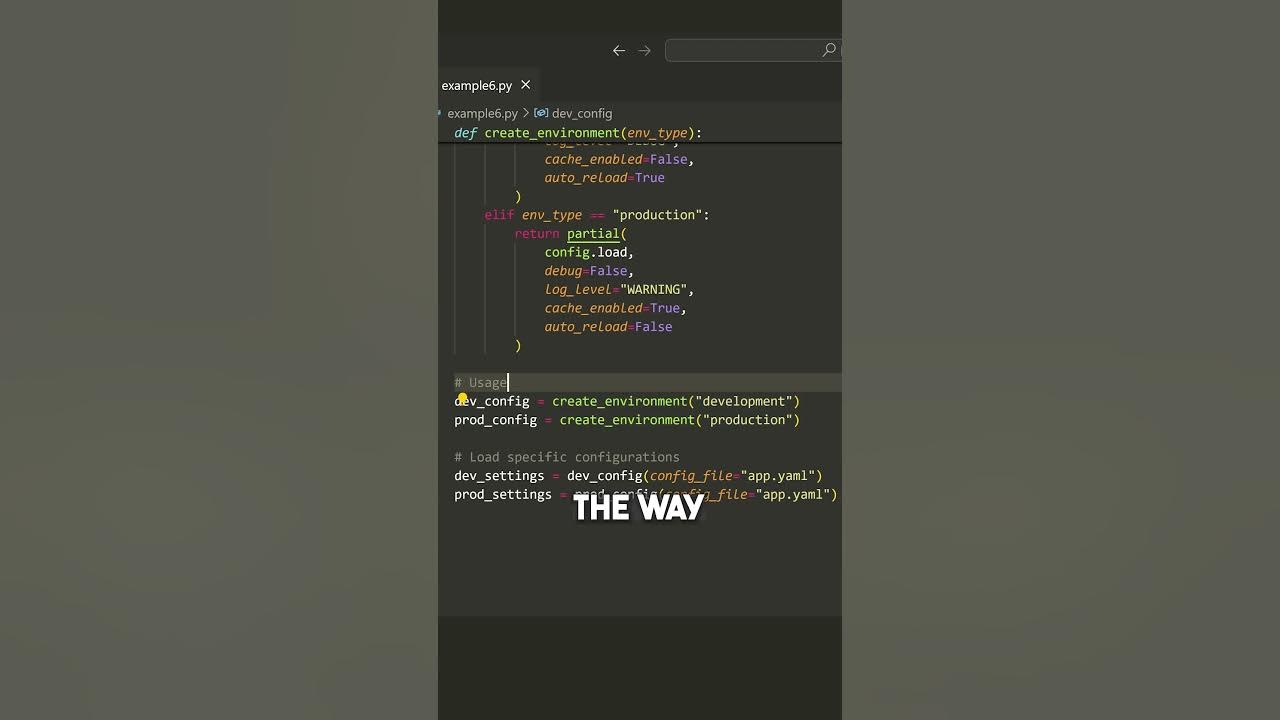 🔥 Create an environment function in Python using functools.partial! - YouTube