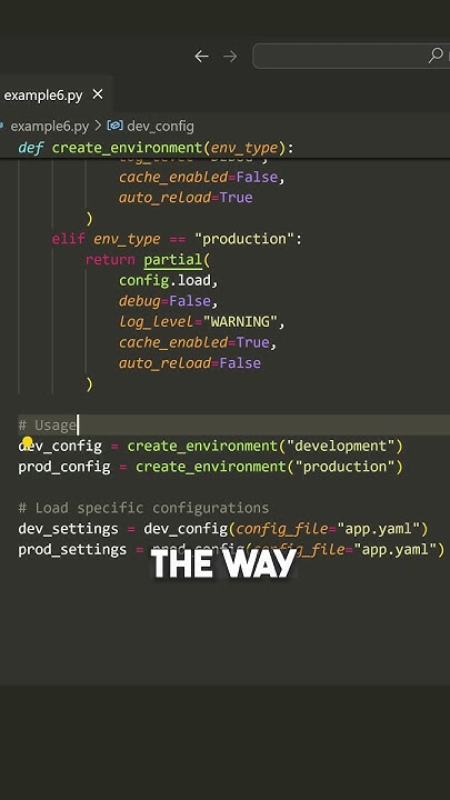 🔥 Create an environment function in Python using functools.partial! - YouTube