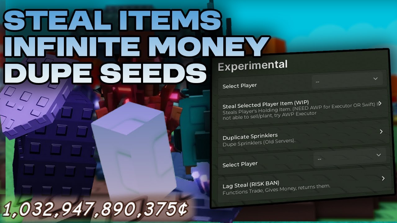 GROW A GARDEN SCRIPT *STEAL FRUITS* + DUPE [INF MONEY] - YouTube