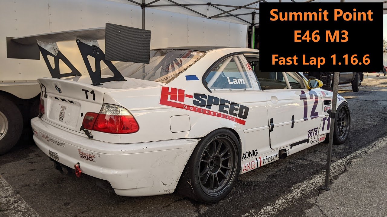 #12 HSM x TCD T1 E46 BMW M3 Summit Point Majors Fast Lap 1.16.6 - YouTube