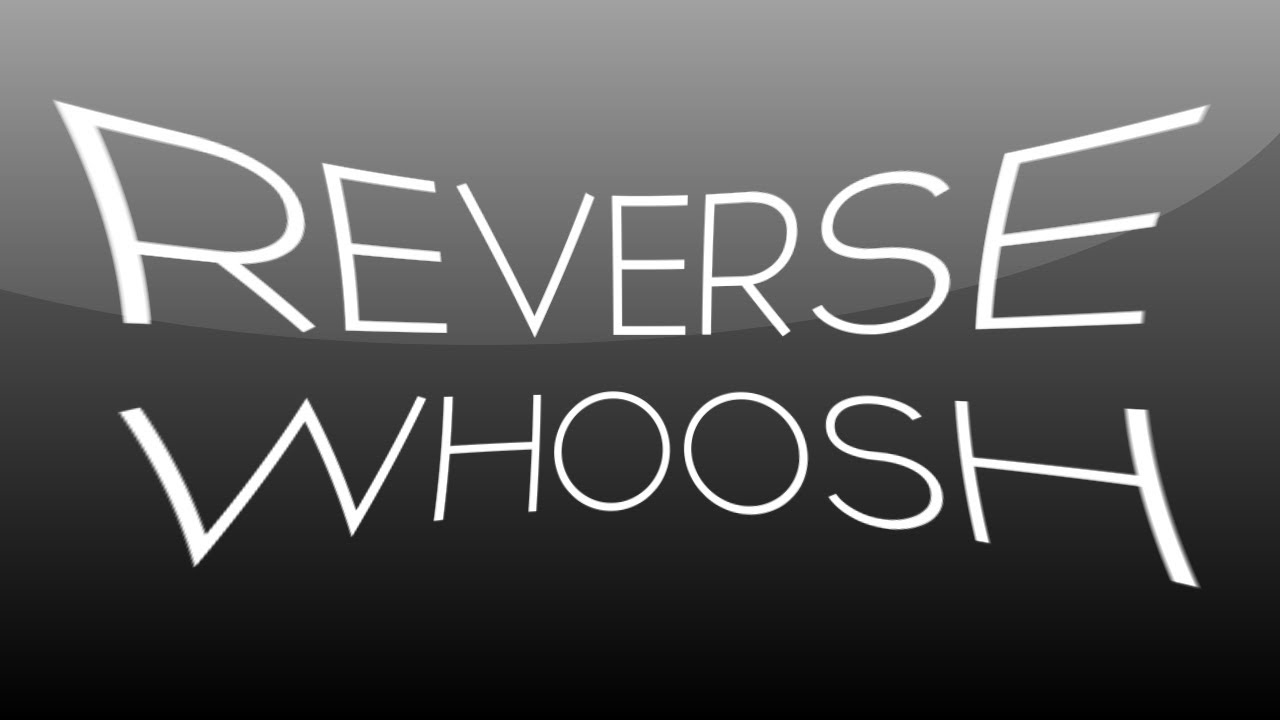 After Effects Tutorial: Reverse Whoosh - YouTube