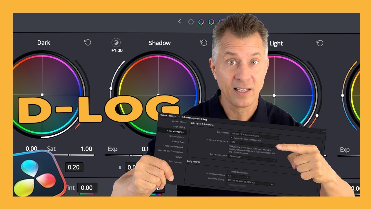 How To Colormanage DJI D-LOG | DaVinci Resolve 18.5 - YouTube