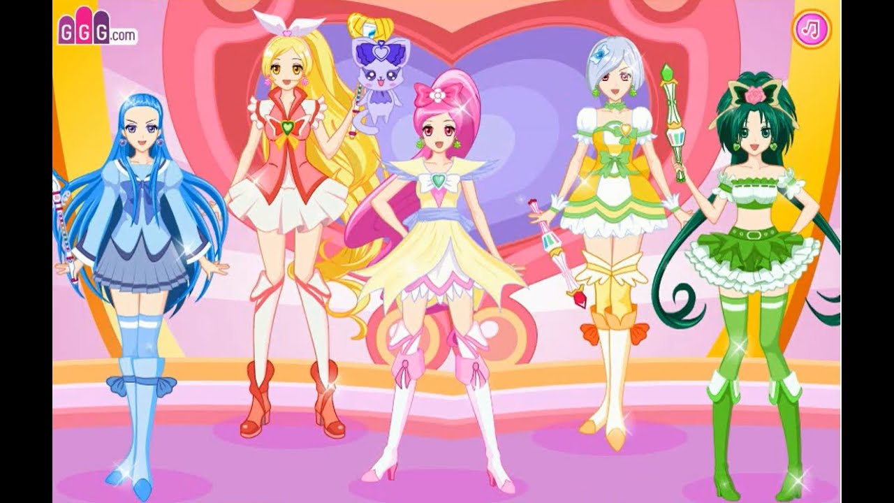GAME PRETTY CURE 4 - game những cô gái xinh đẹp - YouTube