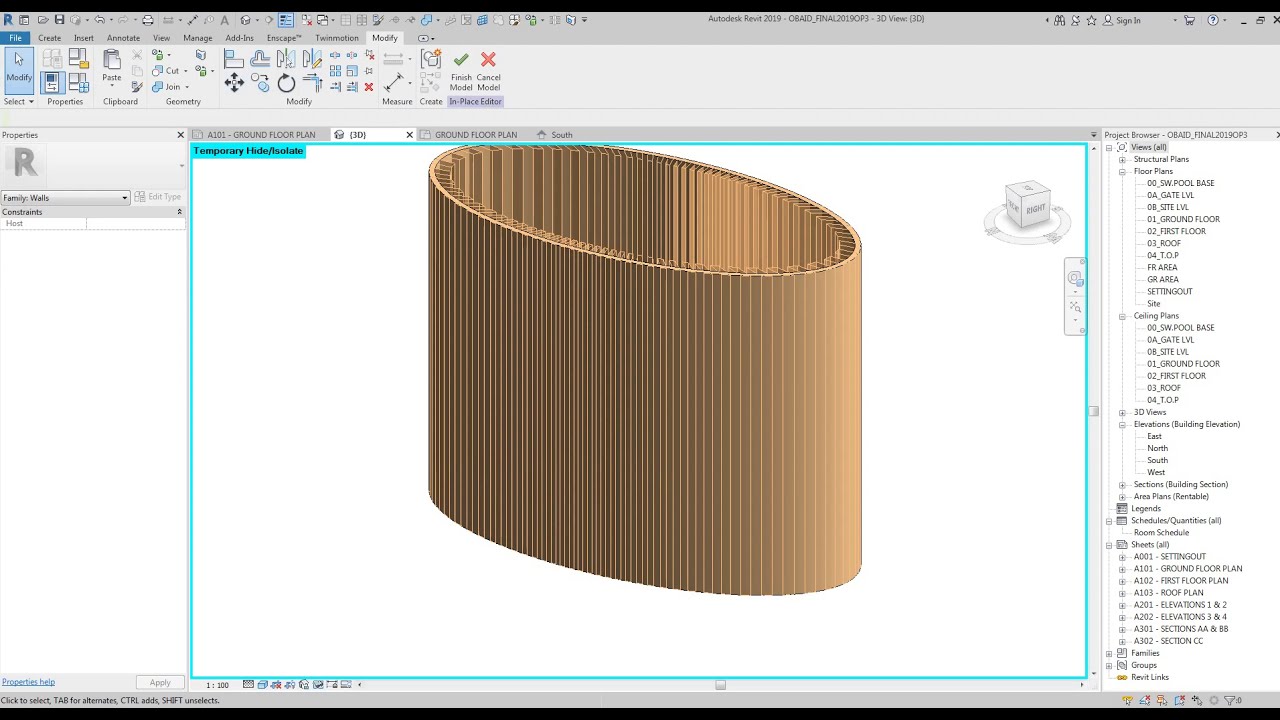 REVIT MODELING - ELLIPTICAL LOUVERS - YouTube