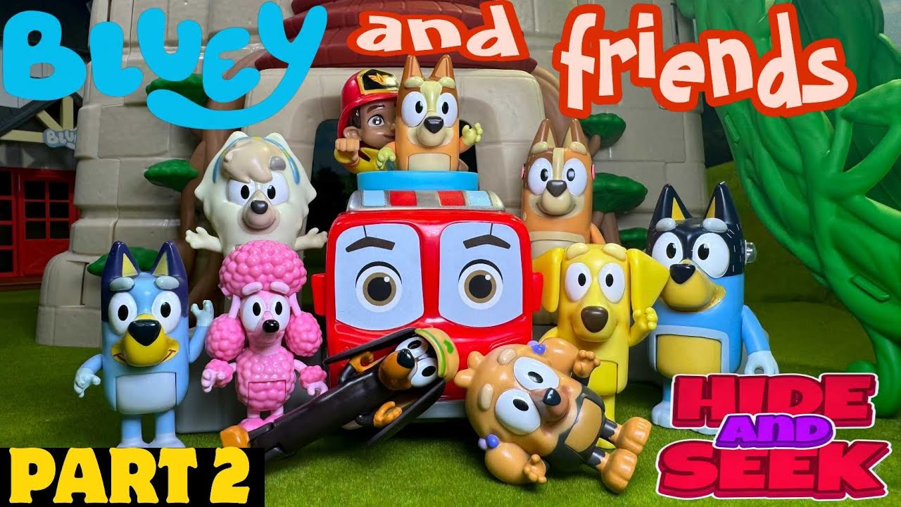 BLUEY PLAY HIDE AND SEEK AND THEN SAVE BINGO FROM ACCIDENT 👀 PLAY WITH ...