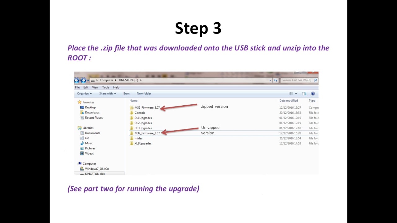 10. Upgrading a MIDAS M32 Family part 1 setting up your USB stick and ...