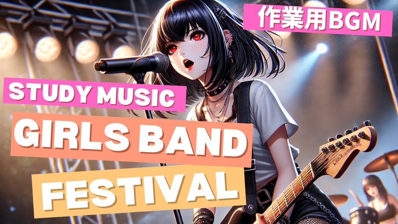 テンション上がるガールズバンドフェス曲集/作業用BGM・勉強用BGM・ドライブ用BGM、study music - High-Energy ...