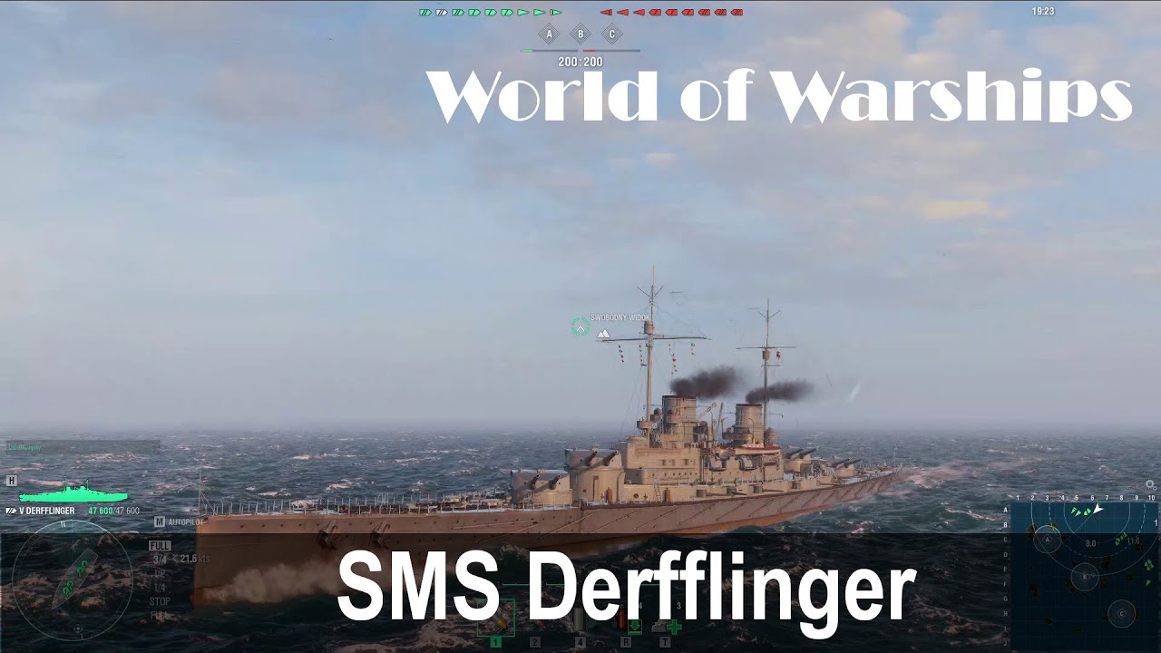 SMS Derfflinger — German Tier V battleship - World of Warships - YouTube