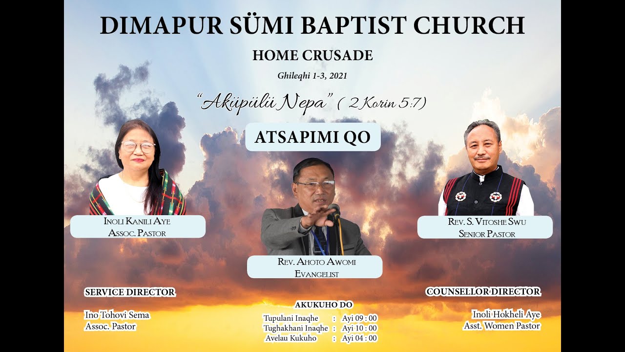 Rev. Ahoto Awomi || Evangelist (Retd) || DSBC Home Crusade 2021 || Ghileqhi 3, 2021 || Inaqhe ...