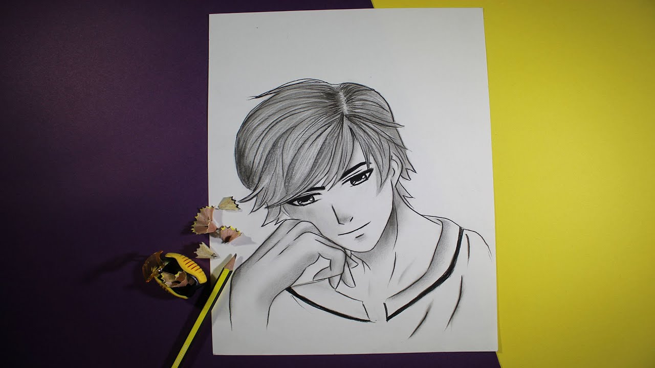 Thinking Boy Drawing