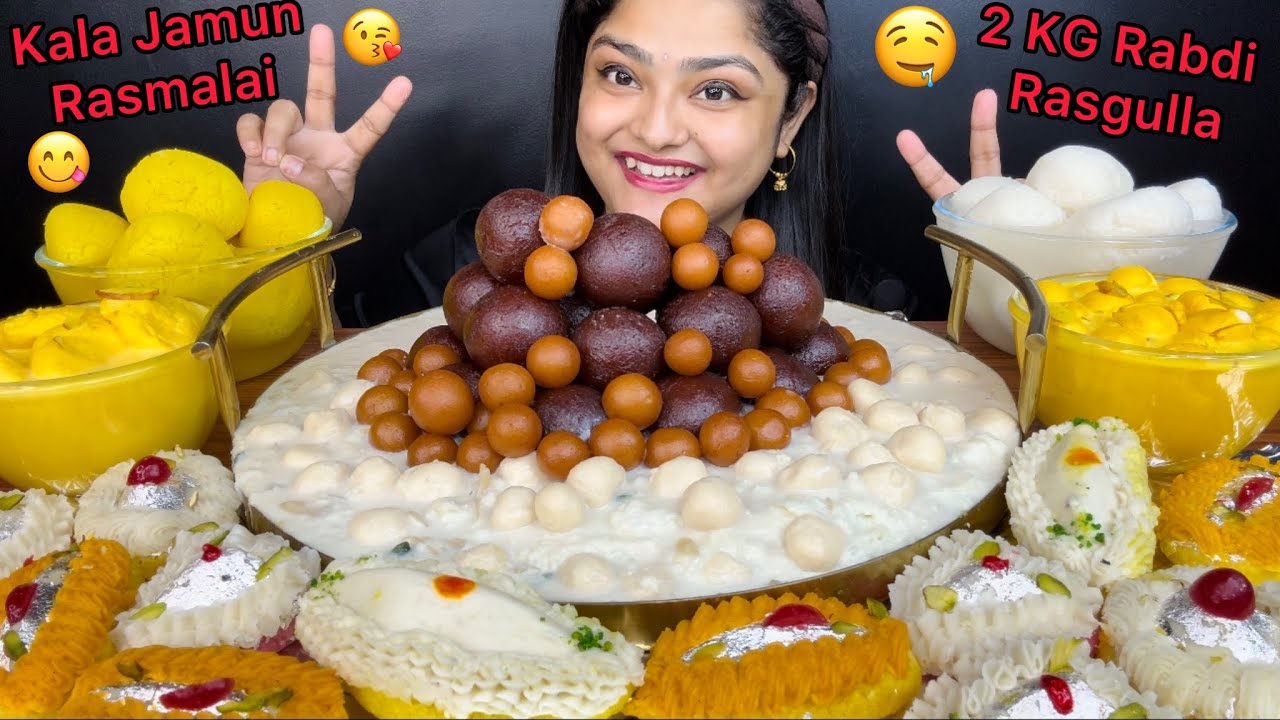 2 KG RABDI WITH KALA JAMUN & MINI GULAB JAMUN, MALAI SANDWICH, RASGULLA ...