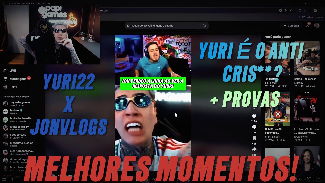 MELHORES MOMENTOS YUURI22 REACTS! - YouTube