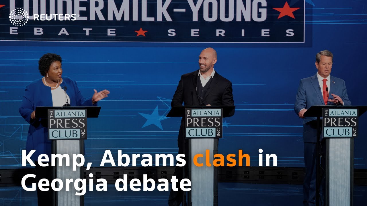 Kemp, Abrams clash in Georgia gubernatorial debate - YouTube