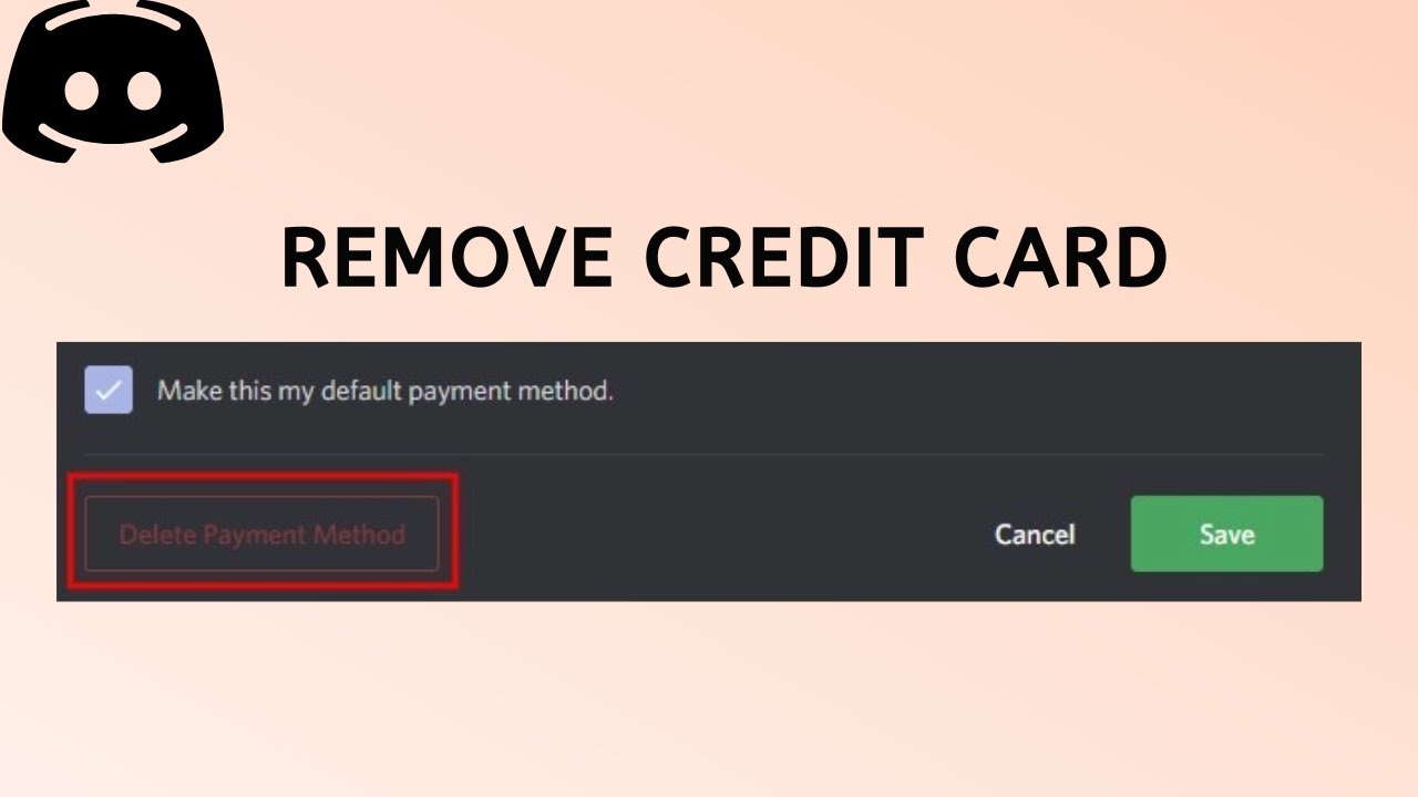 How to remove credit card from Discord 2023 - YouTube